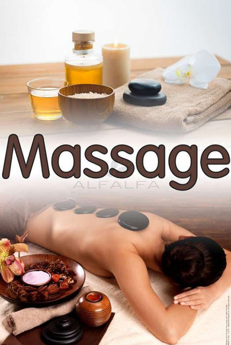 Holographic Window Decal - H18 Massage | Salon Window Decal | Salon Art ...